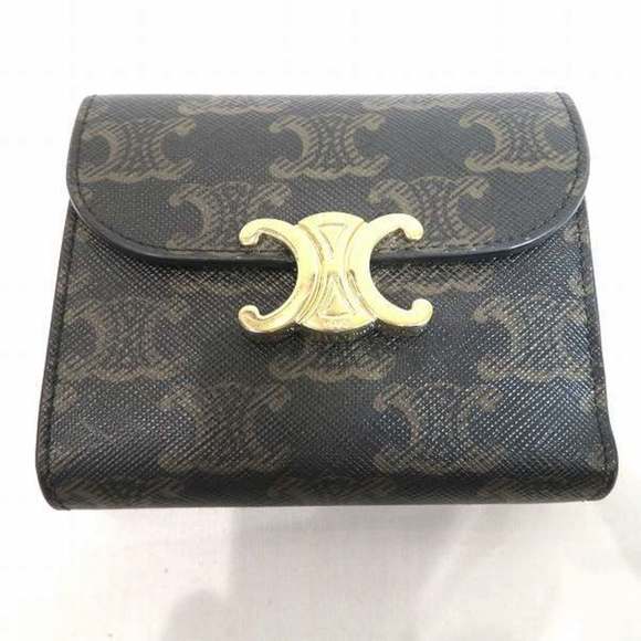 Celine | Bags | Celine Monogram Small Triomphe Wallet 2 Fold Ladies ...